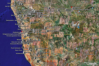 Namibia Map Google Earth